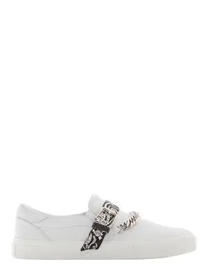 Amiri Bandana Chain Slip-on Loafers - White