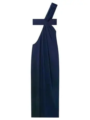 COURREGES Twisted Draped Dress - Blue