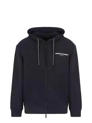Armani Exchange Zip-up Hoodie - Blue