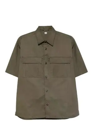 C.P. COMPANY Logo-patch Cotton Shirt - Green
