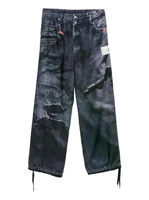 Mihara Yasuhiro Trompe L'oeil Trousers - Black
