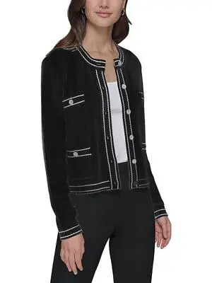Karl Lagerfeld Paris Karl Lagerfeld Paris Marled Cardigan Black