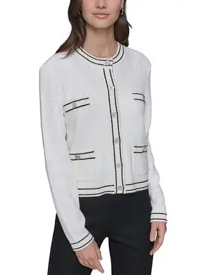 Karl Lagerfeld Paris Karl Lagerfeld Paris Marled Cardigan Soft White