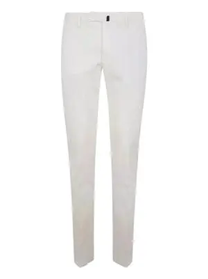 Incotex Pressed-crease Chino Trousers - White