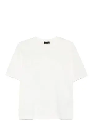 Moncler Rubberised-logo Cotton T-shirt - White