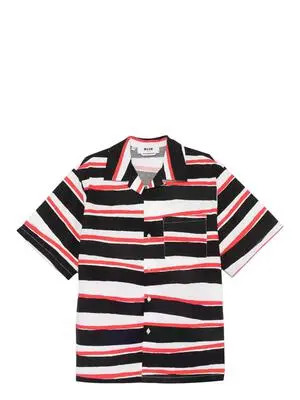 MSGM Striped Shirt - Red