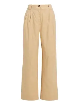 A.L.C. Tommy Linen-blend Wide-leg Pants - Sand