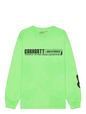 Carhartt Work In Progress Industry T-shirt In Green - Garment Dyed Lumo Green & Black