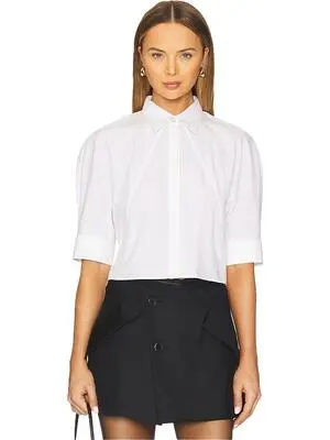 Helmut Lang Short Sleeve Articulated Top - White