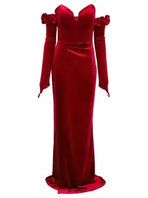 CRISTALLINI Brigitte Maxi Gown - Red
