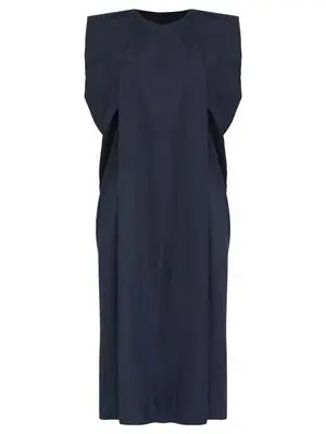 GLORIA COELHO Gathered Midi Dress - Blue