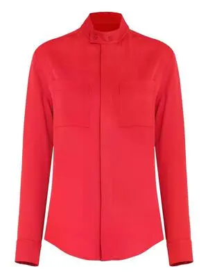 GLORIA COELHO Mock-neck Shirt - Red