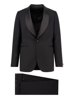 Tagliatore Wool Tuxedo - Black