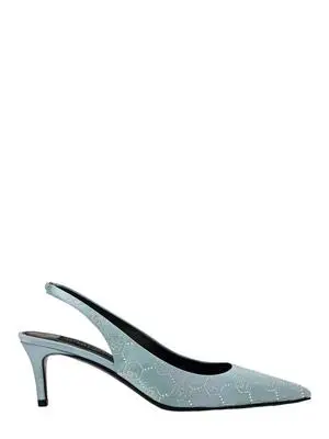 Philipp Plein Slingback Monogram Pumps - Blue