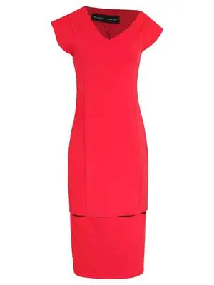 GLORIA COELHO Cut-out Midi Dress - Red