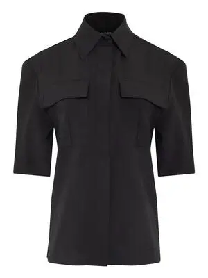 GLORIA COELHO Stretch Shirt - Black