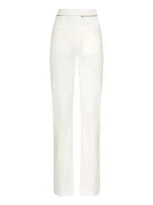 GLORIA COELHO Double-flared Trousers - White