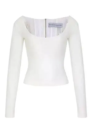 GLORIA COELHO Corselet Top - White