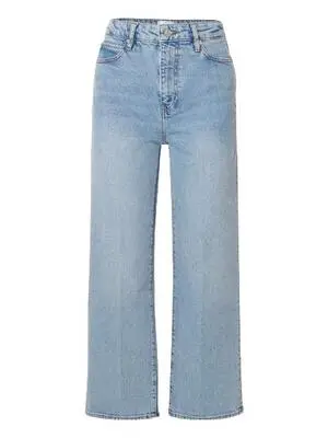 FRAME The Wide High-rise Wide-leg Jeans - Blue