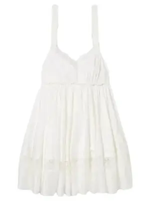 Aje Chant Lace-trimmed Mini Dress - Ivory