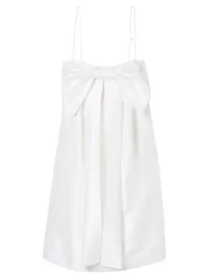 Bernadette Estee Bow-detailed Mini Dress - Ivory