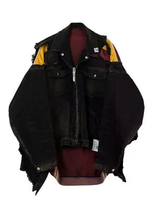 Mihara Yasuhiro Layered Denim Jacket - Black