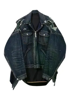 Mihara Yasuhiro Layered Denim Jacket - Blue