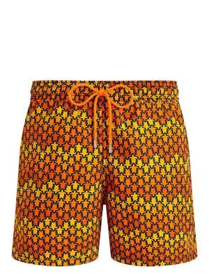 Vilebrequin Herringbones Turtles Swim Shorts - Orange