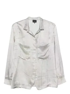 Giorgio Armani Abstract-print Shirt - Grey