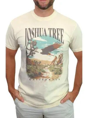LOST GODS Retro Joshua Tree Eagle Scene Graphic T-shirt - Ivory