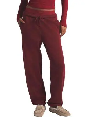 SKIMS Cotton Fleece Blend Classic Joggers Merlot