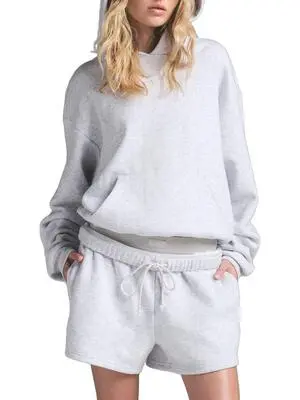 SKIMS Cotton Fleece Blend Classic Hoodie - Light Heather Grey
