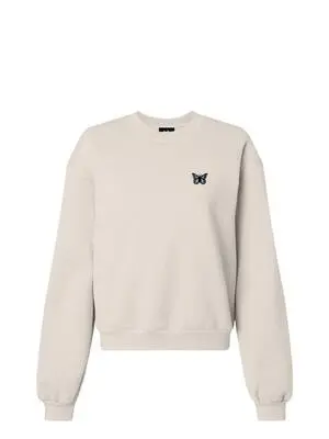 DALIX Butterfly Relaxed Sweatshirt - Bone
