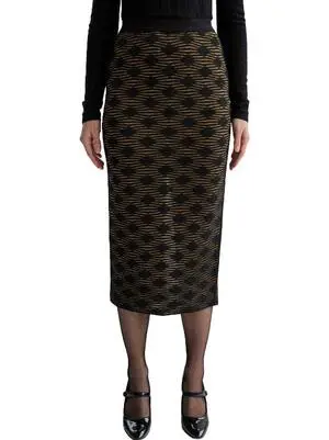SSKEIN Ines Pencil Skirt Golden Black