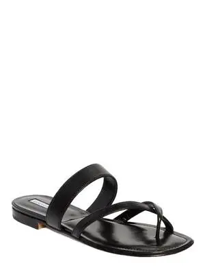 Manolo Blahnik Susa Crossover Sandal - Black
