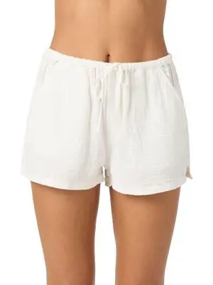 O'Neill Brenda Cotton Gauze Shorts - White