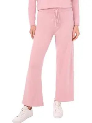 Vince Camuto Vince Camuto High Waist Knit Sweatpants Pink Sugar
