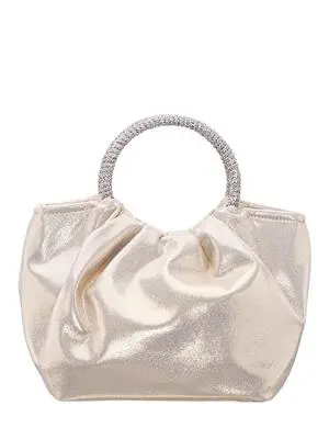 NINA Nina Crystal-Embellished Top Handle Clutch