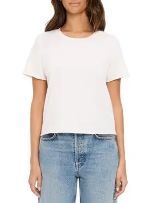 Michael Stars Jackie Raw Edge T-shirt - Chalk