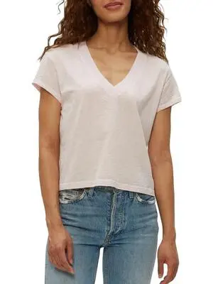 Michael Stars Michael Stars Harlan Cotton V-Neck T-Shirt Lychee