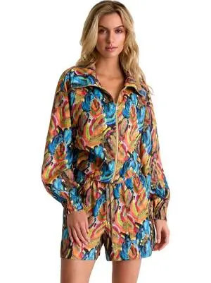 Shan Linen Puffer Jacket - Print