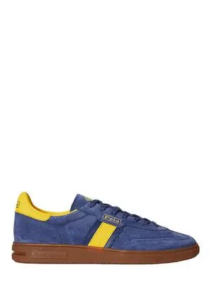 Ralph Lauren Bedford Suede Sneakers - Light Navy/gold