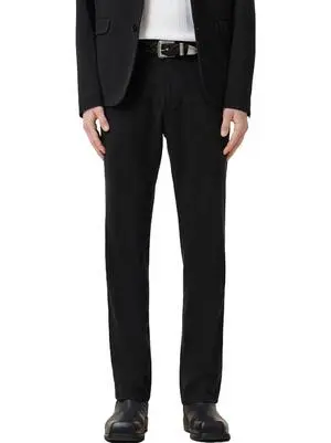 ALLSAINTS Bay Flat Front Cotton Pants - Black