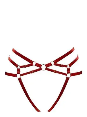 BORDELLE Strap Harness Brief - Red