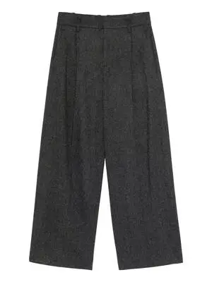 Vince Herringbone Trousers - Grey