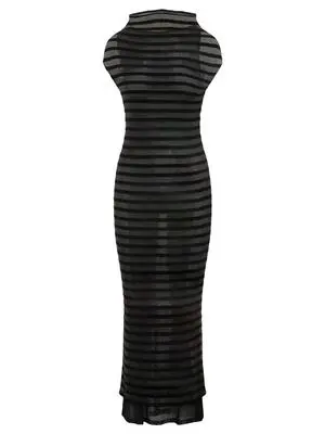 JEAN PAUL GAULTIER Striped Maxi Dress - Black