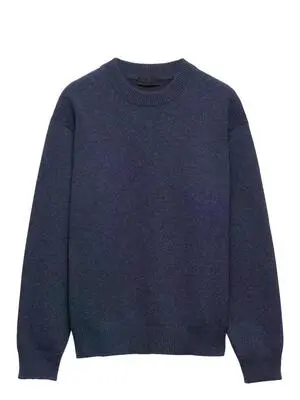 Prada Logo-embroidered Jumper - Blue