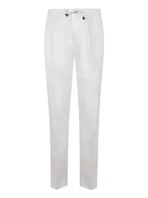 Incotex Pleat-detail Trousers - White