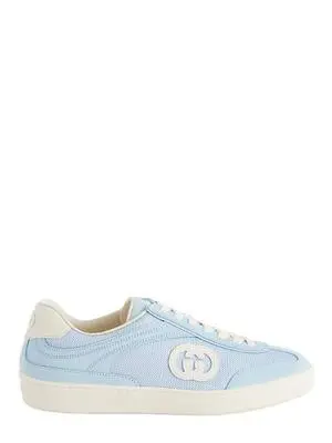 Gucci Interlocking G Suede Trainers Eden Light Blue