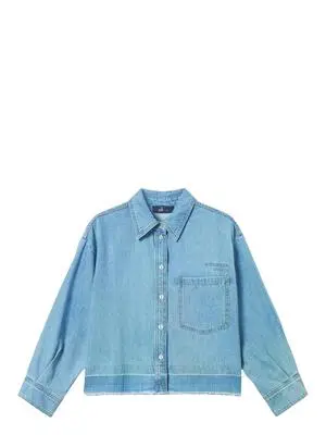 TWINSET Stud-embellished Denim Shirt - Blue